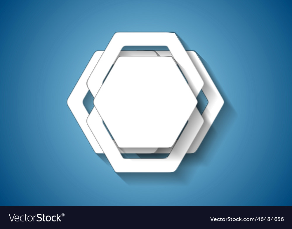 Abstract hexagons template Royalty Free Vector Image