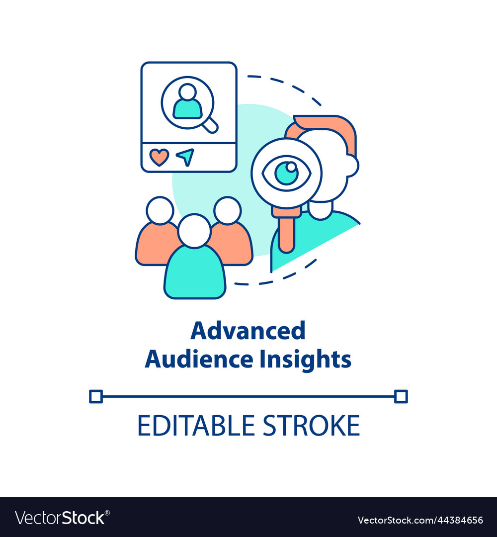 Advanced audience insights concept icon Royalty Free Vector Advanced audience insights concept icon Royalty Free Vector