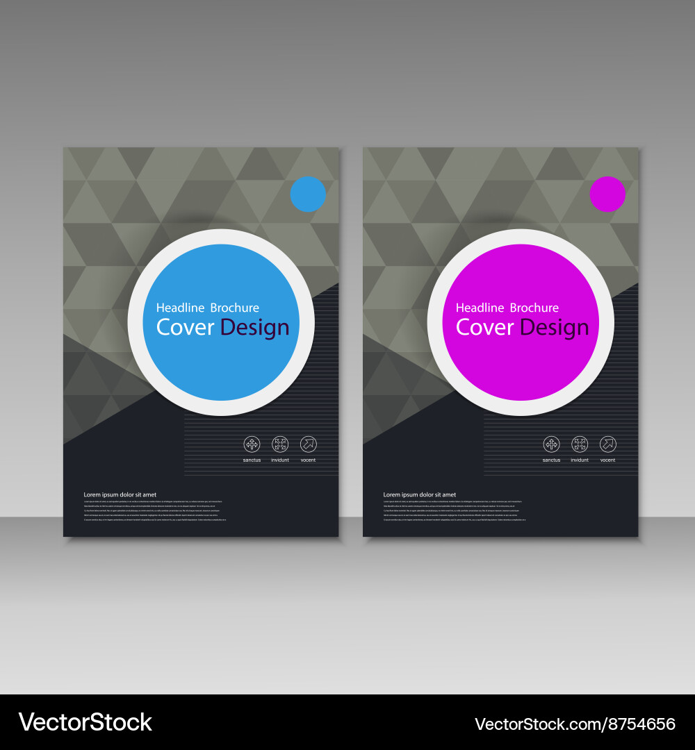 Brochure magazine cover design poster Royalty Free Vector