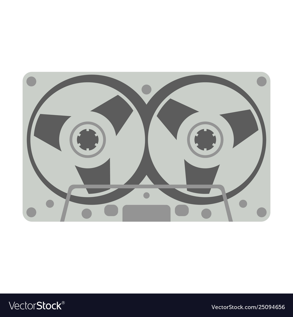 Compact cassette flat Royalty Free Vector Image