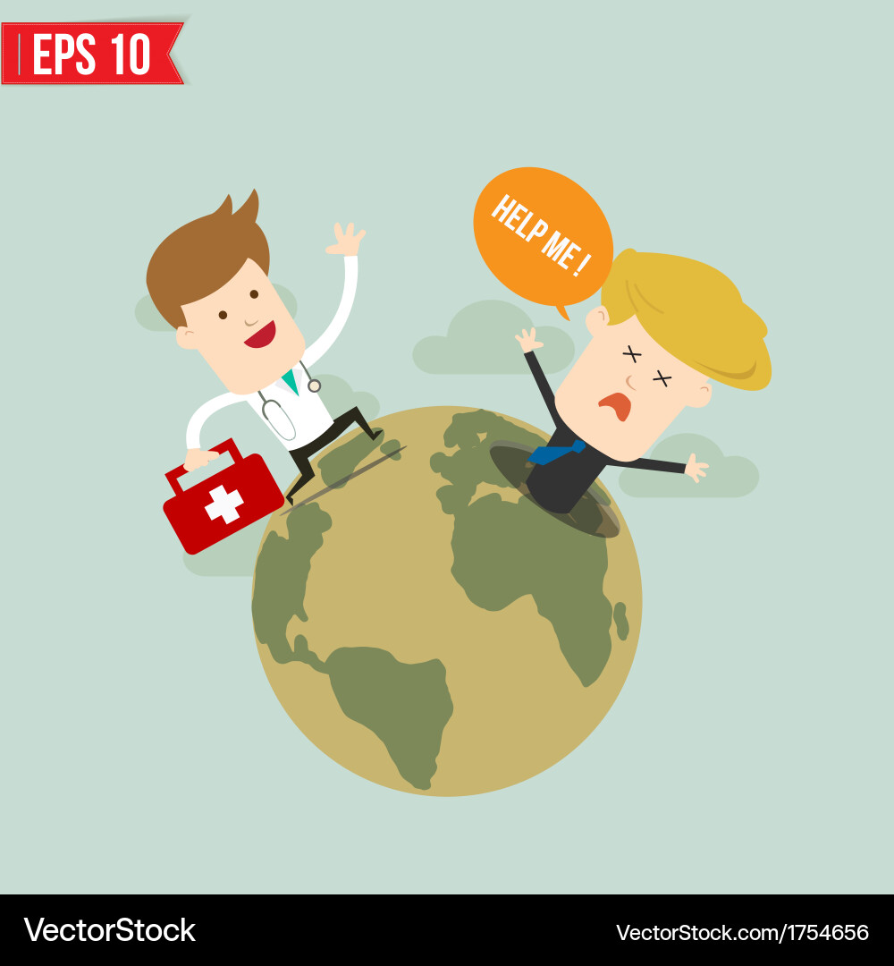 Doctor carry suitecase for emergency service Vector Image