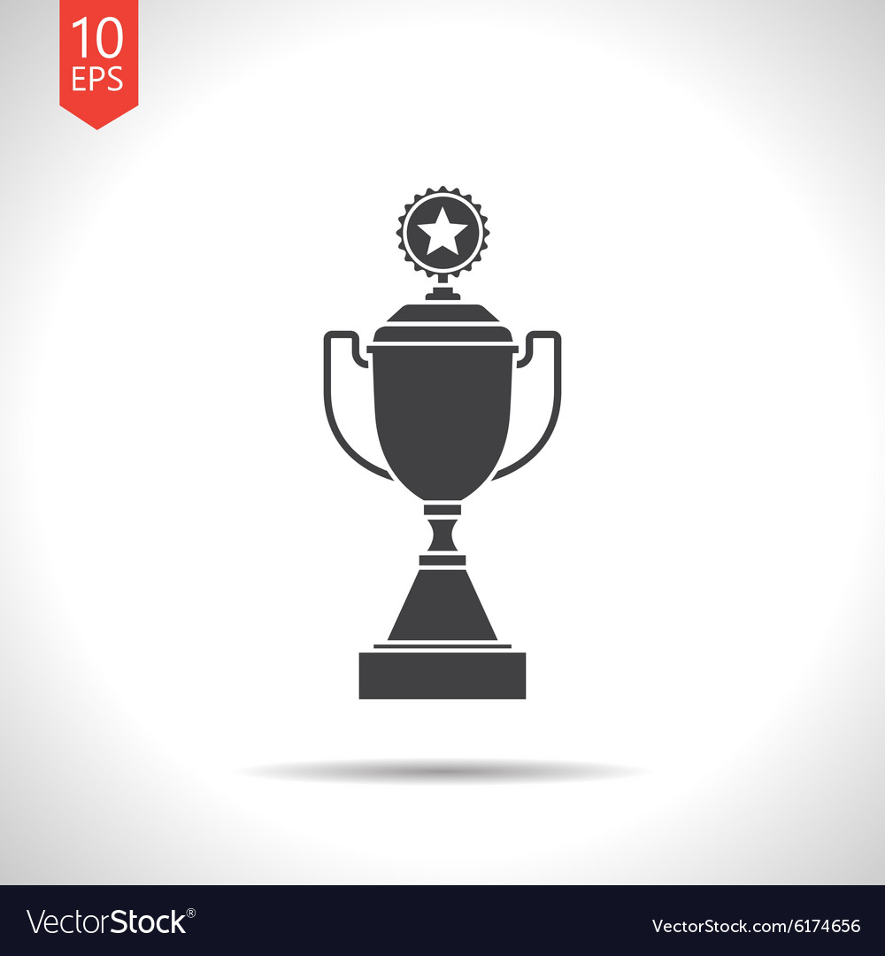 Flat trophy Royalty Free Vector Image - VectorStock