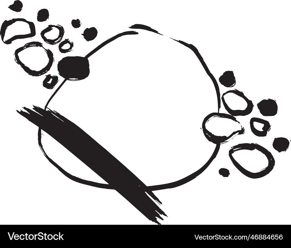 Grunge dry brush abstract contemporary frame Vector Image