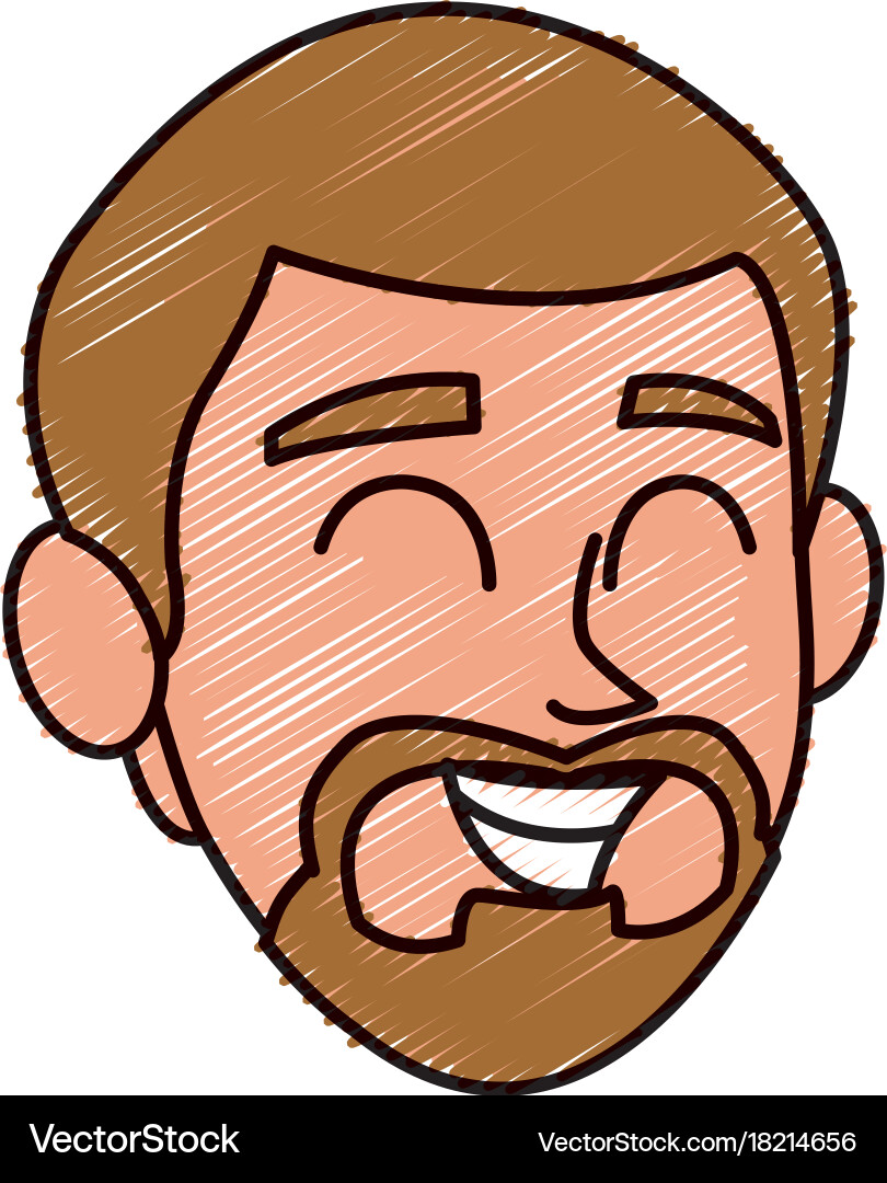Man smiling cartoon Royalty Free Vector Image - VectorStock
