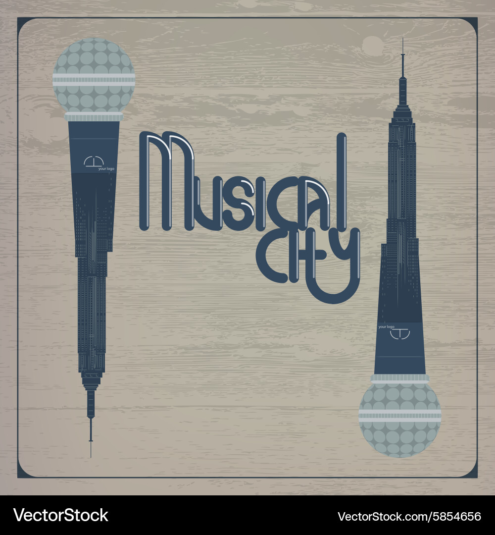Musical city Royalty Free Vector Image - VectorStock