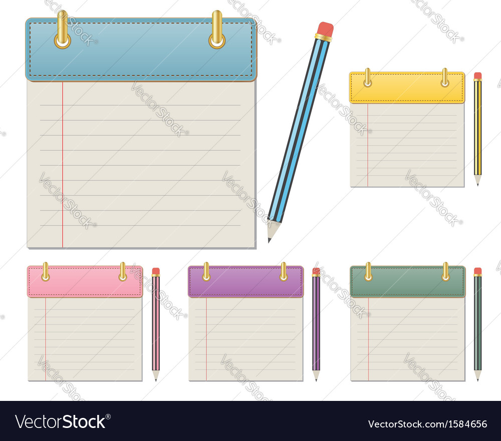 Notepad Royalty Free Vector Image - VectorStock