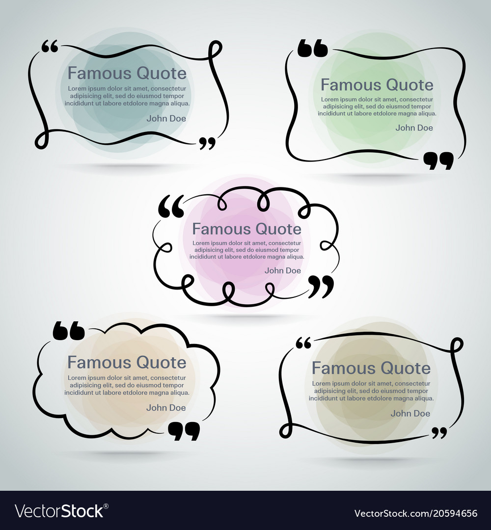 Quote border set Royalty Free Vector Image - VectorStock