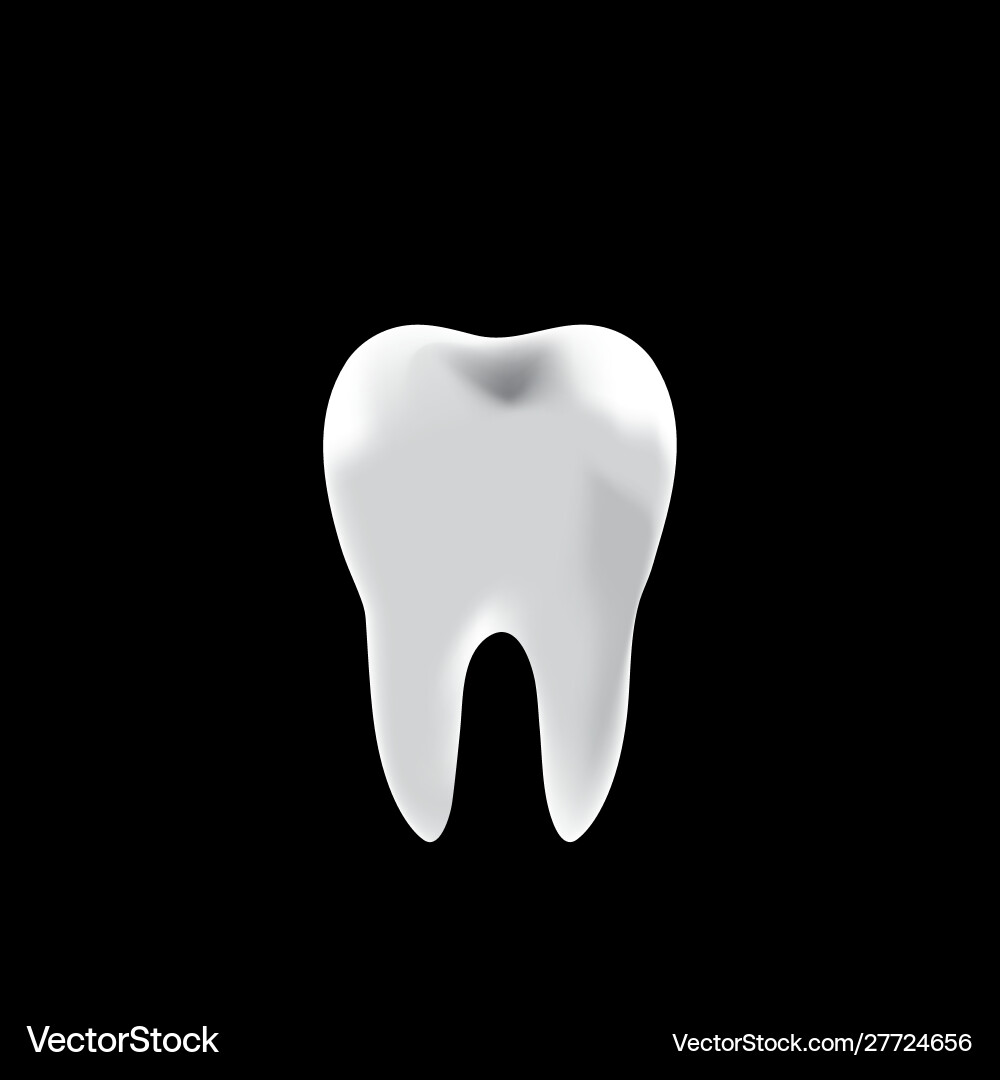 Tooth icon stomatology glowing sign Royalty Free Vector