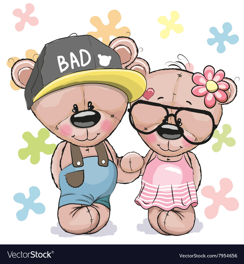 Two bears Royalty Free Vector Image - VectorStock