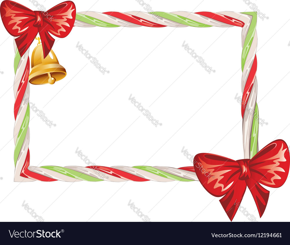 Candy Cane Frame2 Royalty Free Vector Image - VectorStock