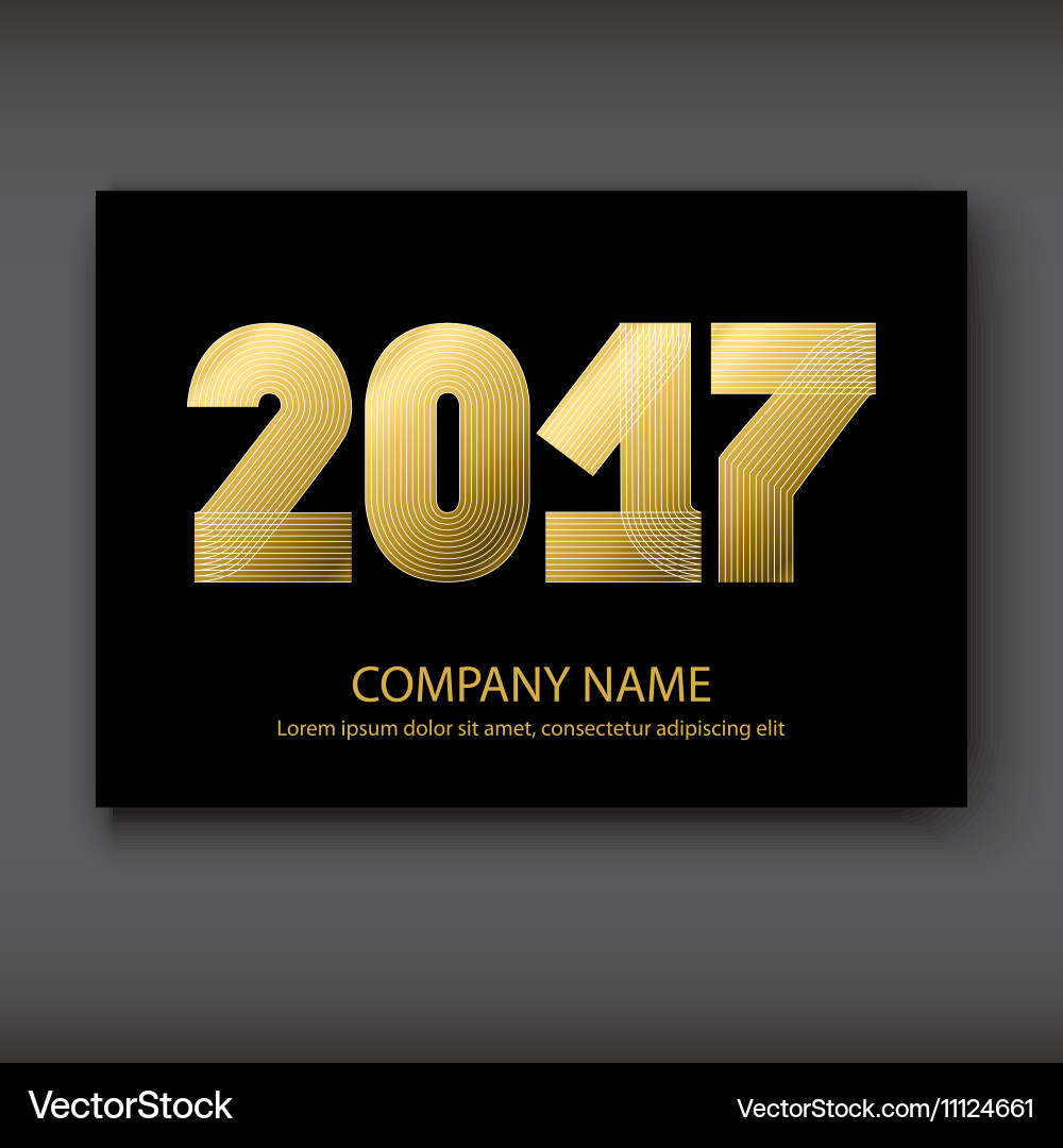 Cover annual report numbers 2017 modern design Vector Image