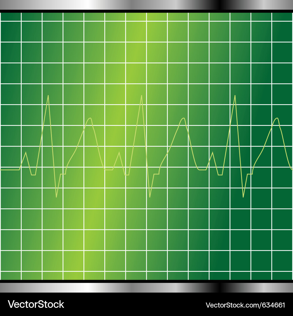 Electrocardiogram monitor Royalty Free Vector Image