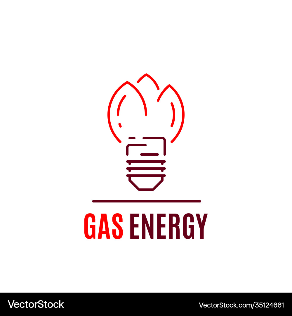 Gas energy logo template flat style icon design Vector Image