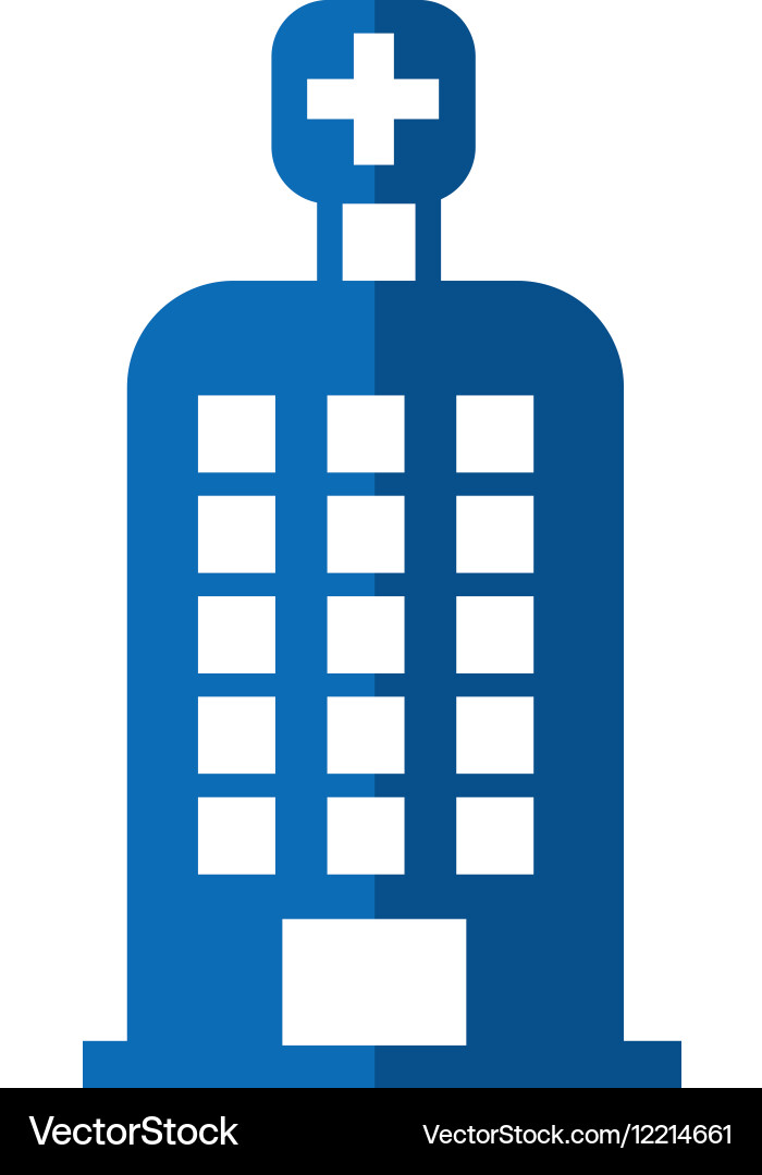 Hospital building isolated icon Royalty Free Vector Image