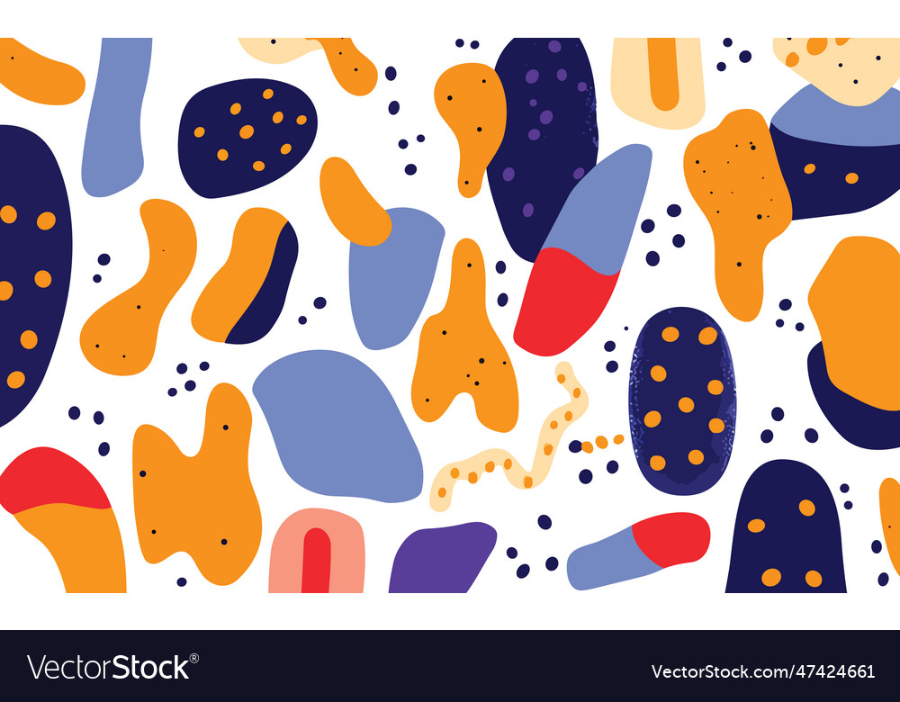 Pattern with abstract shapes Royalty Free Vector Image