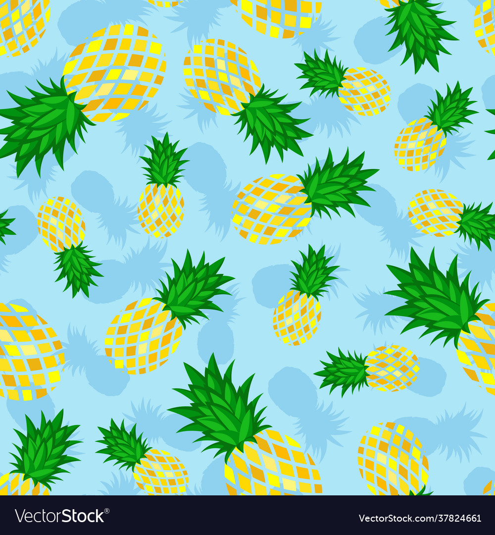Seamless pineapple pattern Royalty Free Vector Image