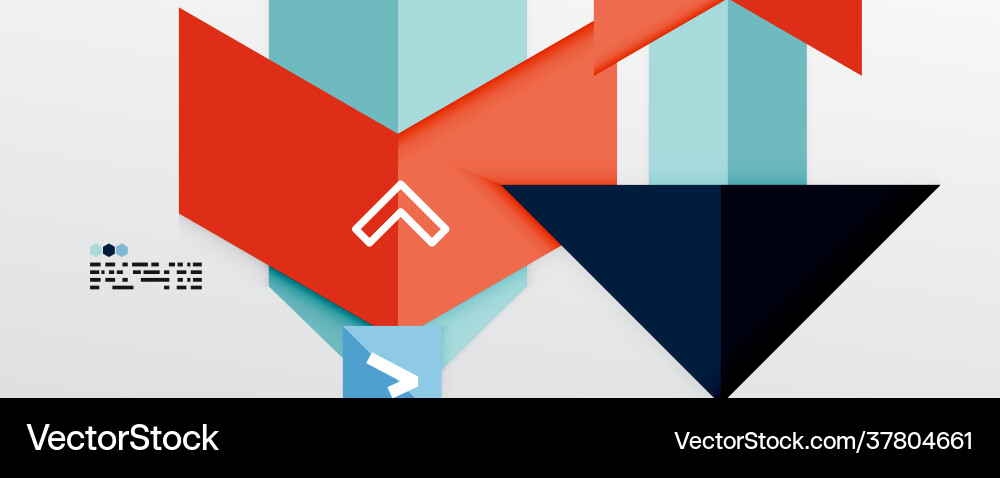 Shiny color triangles and geometric shapes Vector Image