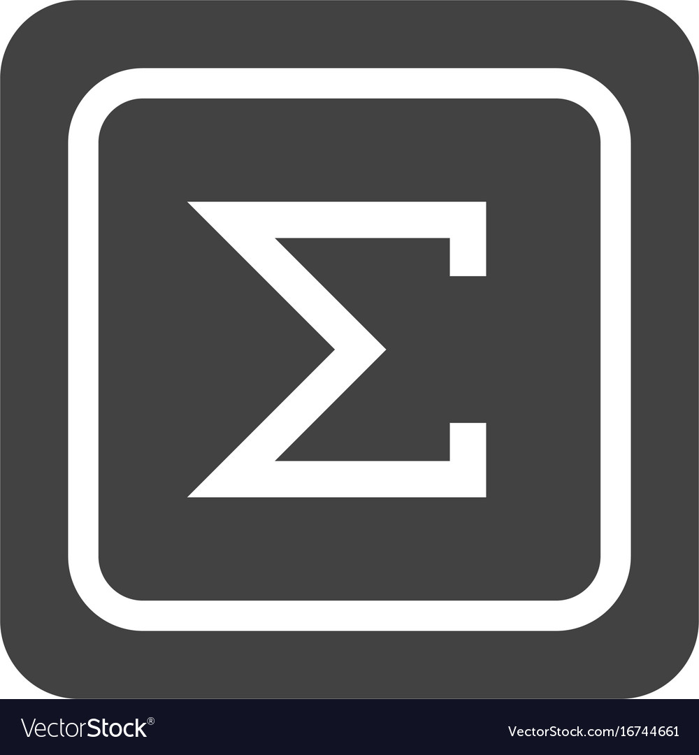 Summation Symbol Royalty Free Vector Image VectorStock