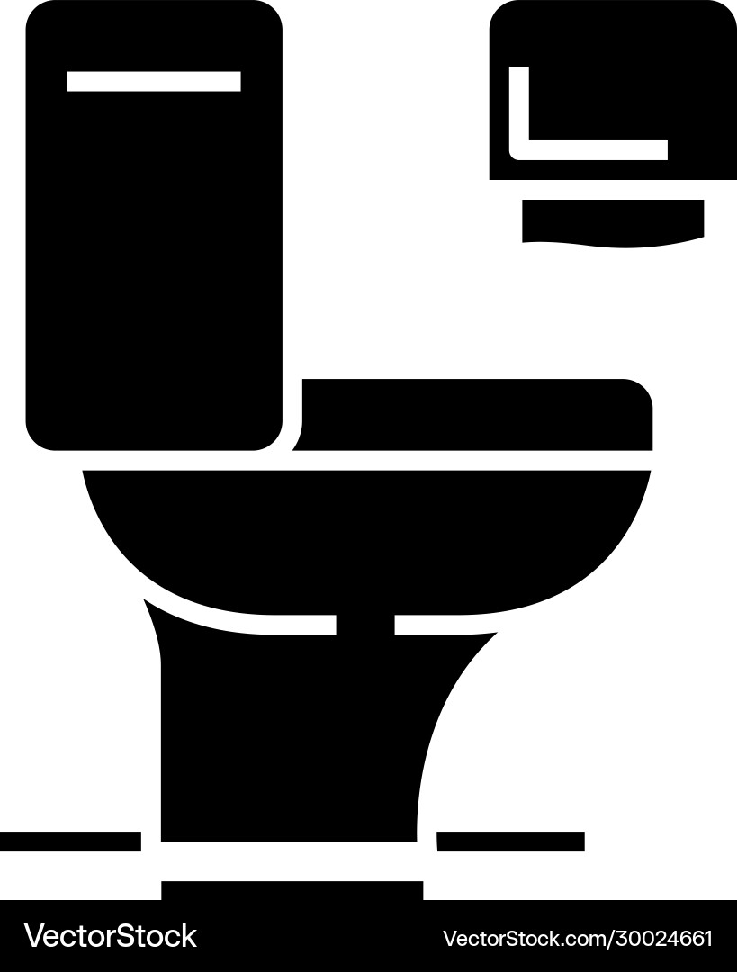 Toilet black icon concept Royalty Free Vector Image