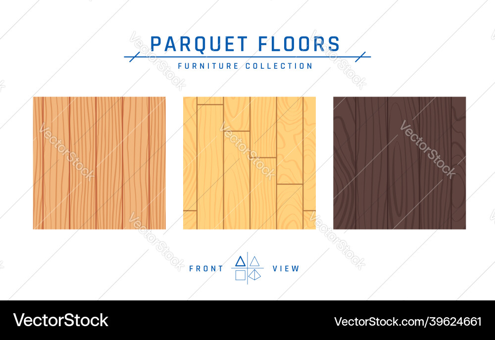 Types of flooring in flat style Royalty Free Vector Image