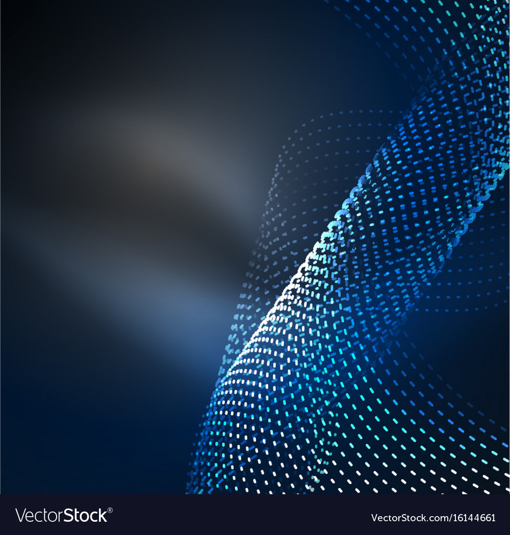 Wave particles background Royalty Free Vector Image