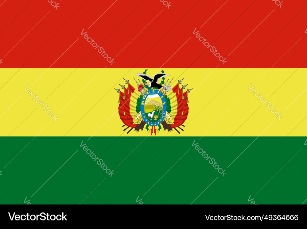 Bolivia flag simple for independence day Vector Image