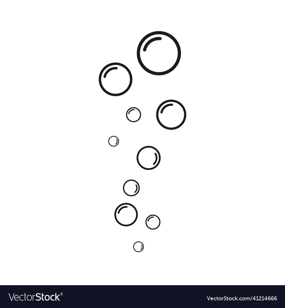 Bubbles icon element design template Royalty Free Vector