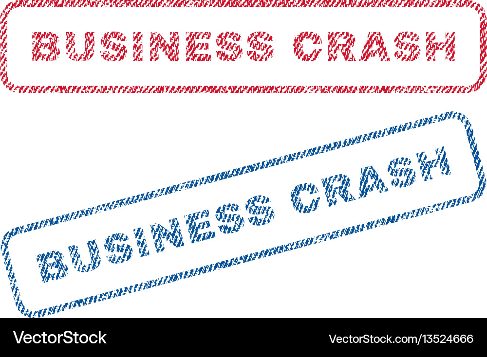 Business crash textile stamps Royalty Free Vector Image
