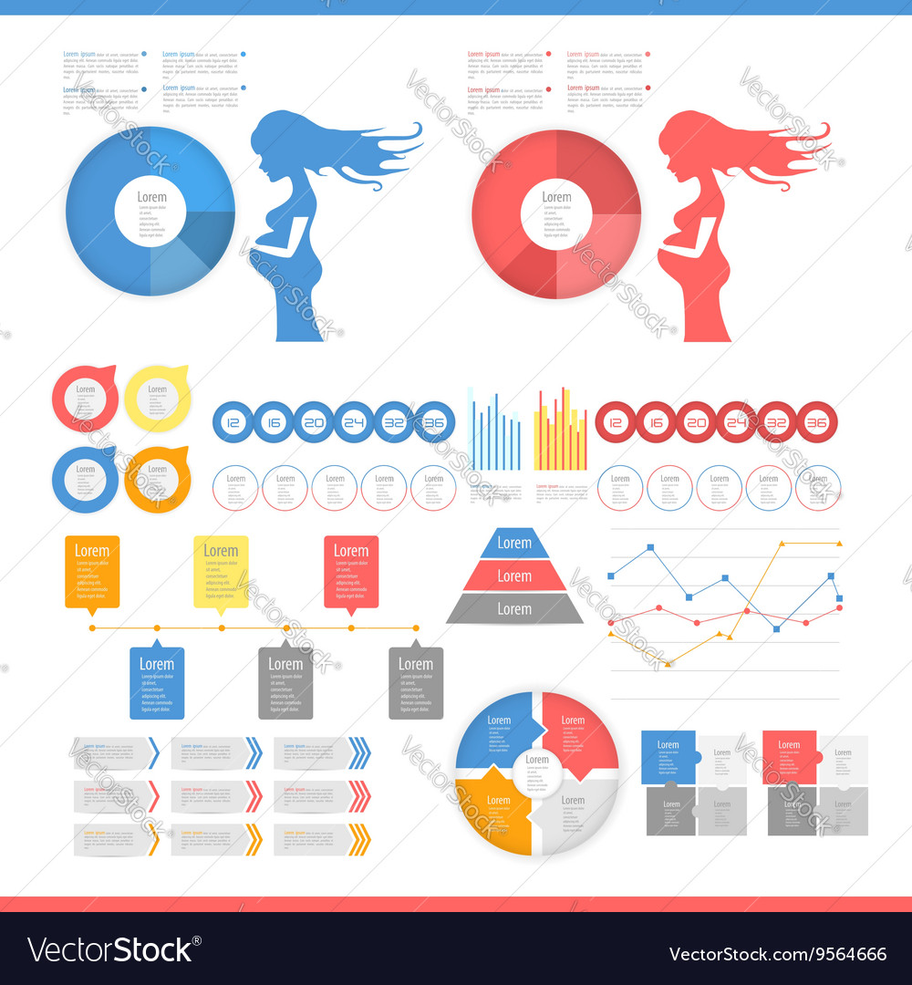 Infographic elements collection Royalty Free Vector Image