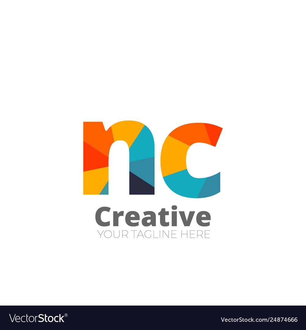 Initial letter rounded design logo - elements Vector Image