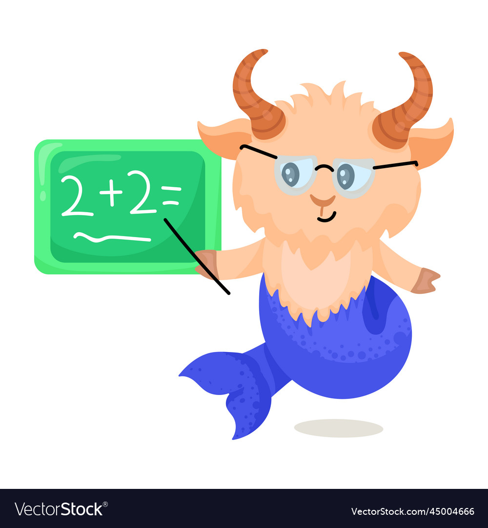 Math lecture flat sticker Royalty Free Vector Image