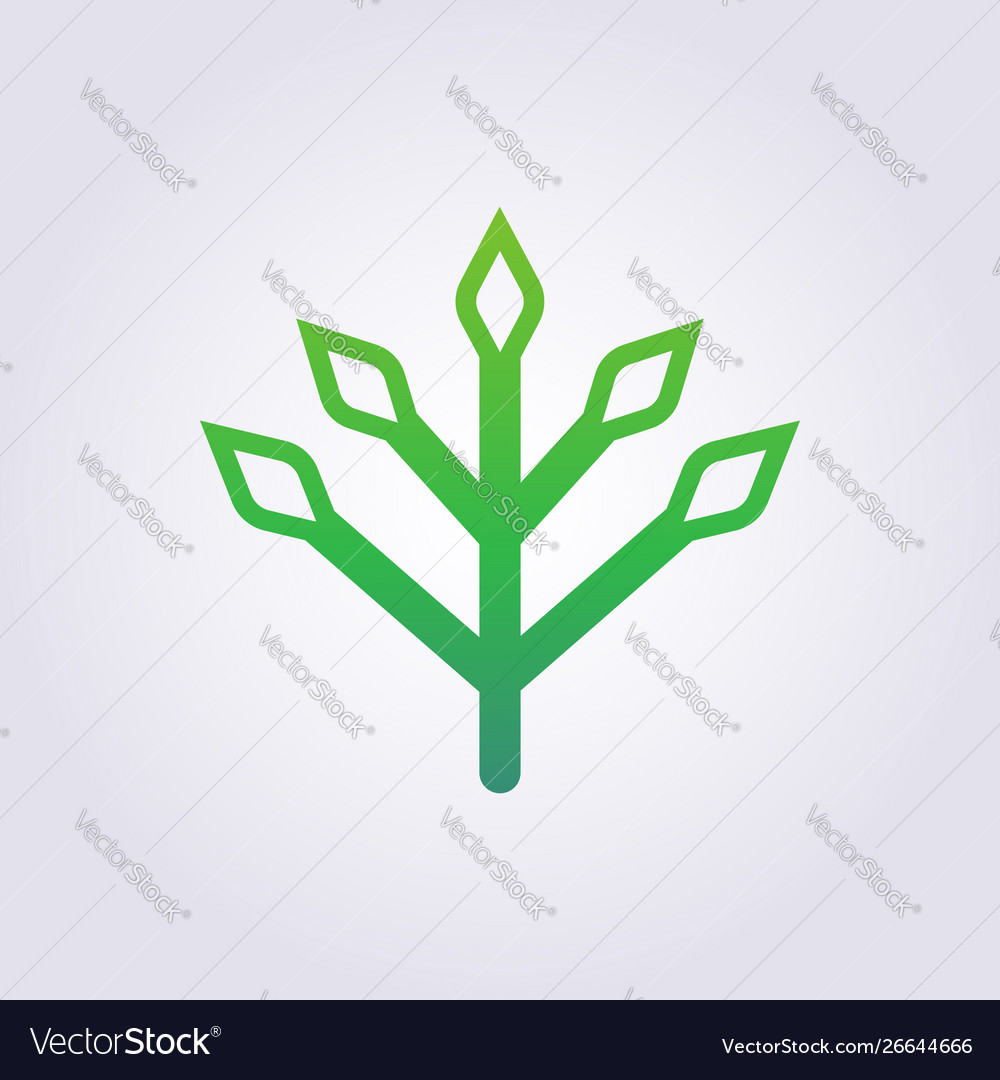 Modern simple tree design clipart symbol logo Vector Image