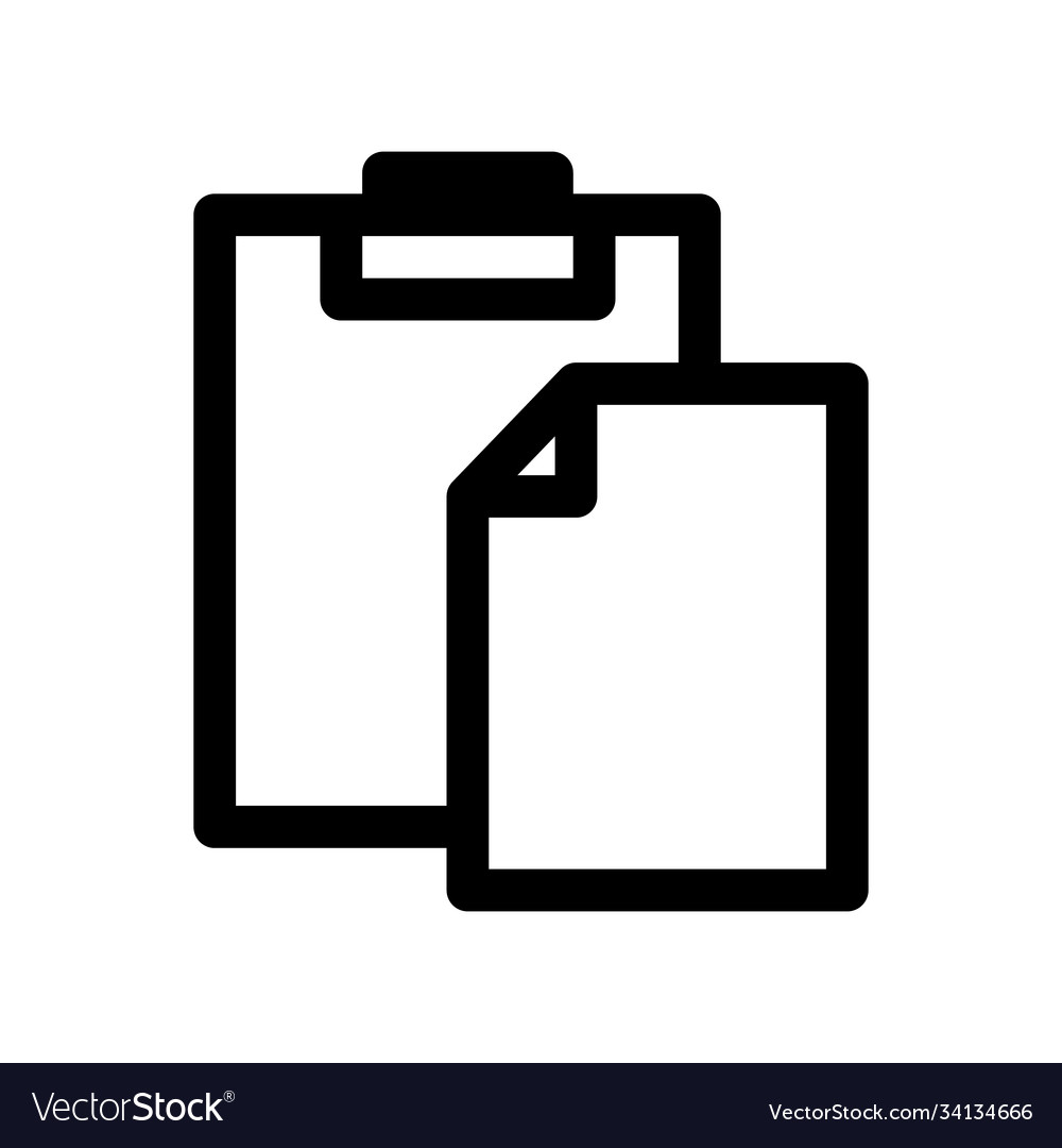 Paste outline icon Royalty Free Vector Image - VectorStock