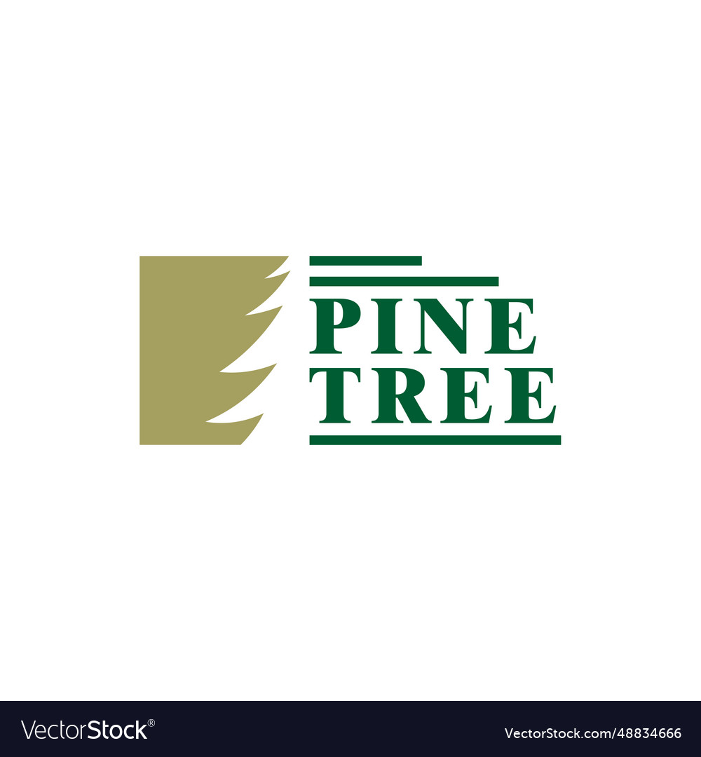 Pine tree logo design creative Royalty Free Vector Image