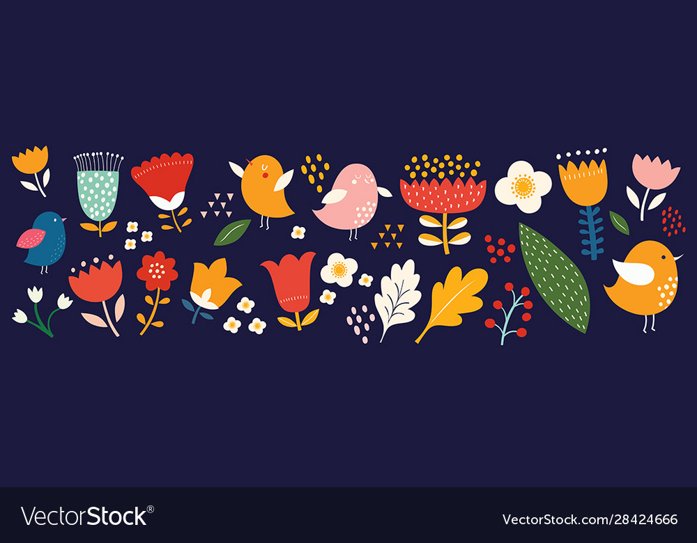 Spring collection Royalty Free Vector Image - VectorStock