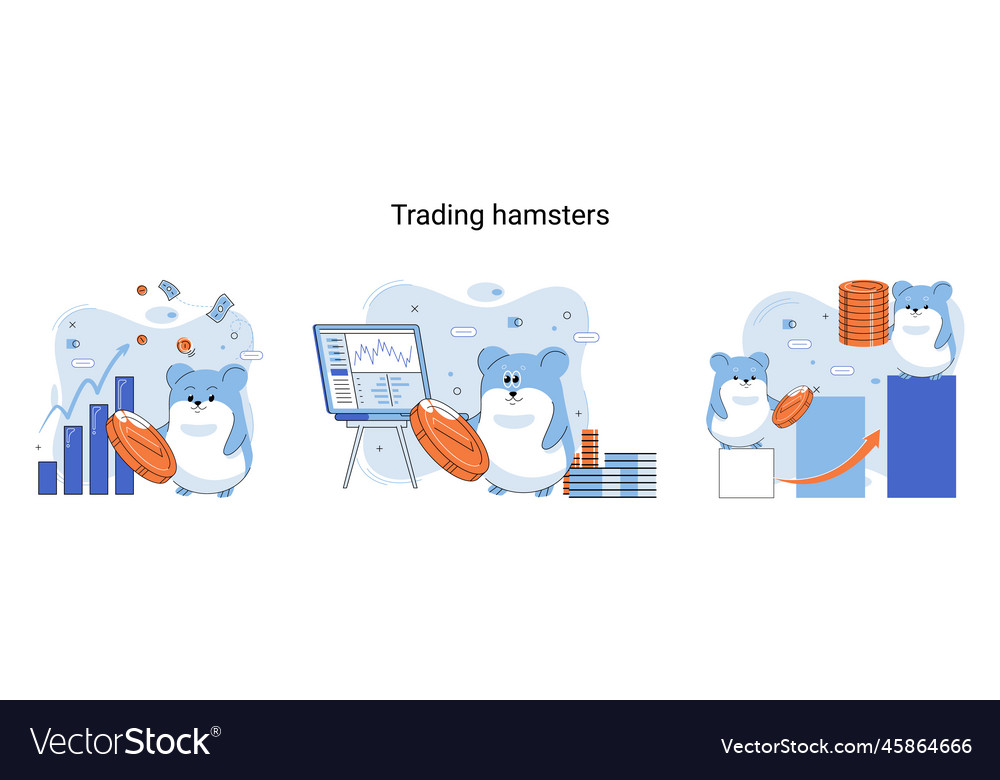 Trading hamster user who does not understand Vector Image