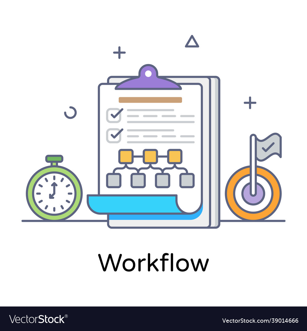 Workflow Royalty Free Vector Image - VectorStock Workflow Royalty Free Vector Image - VectorStock