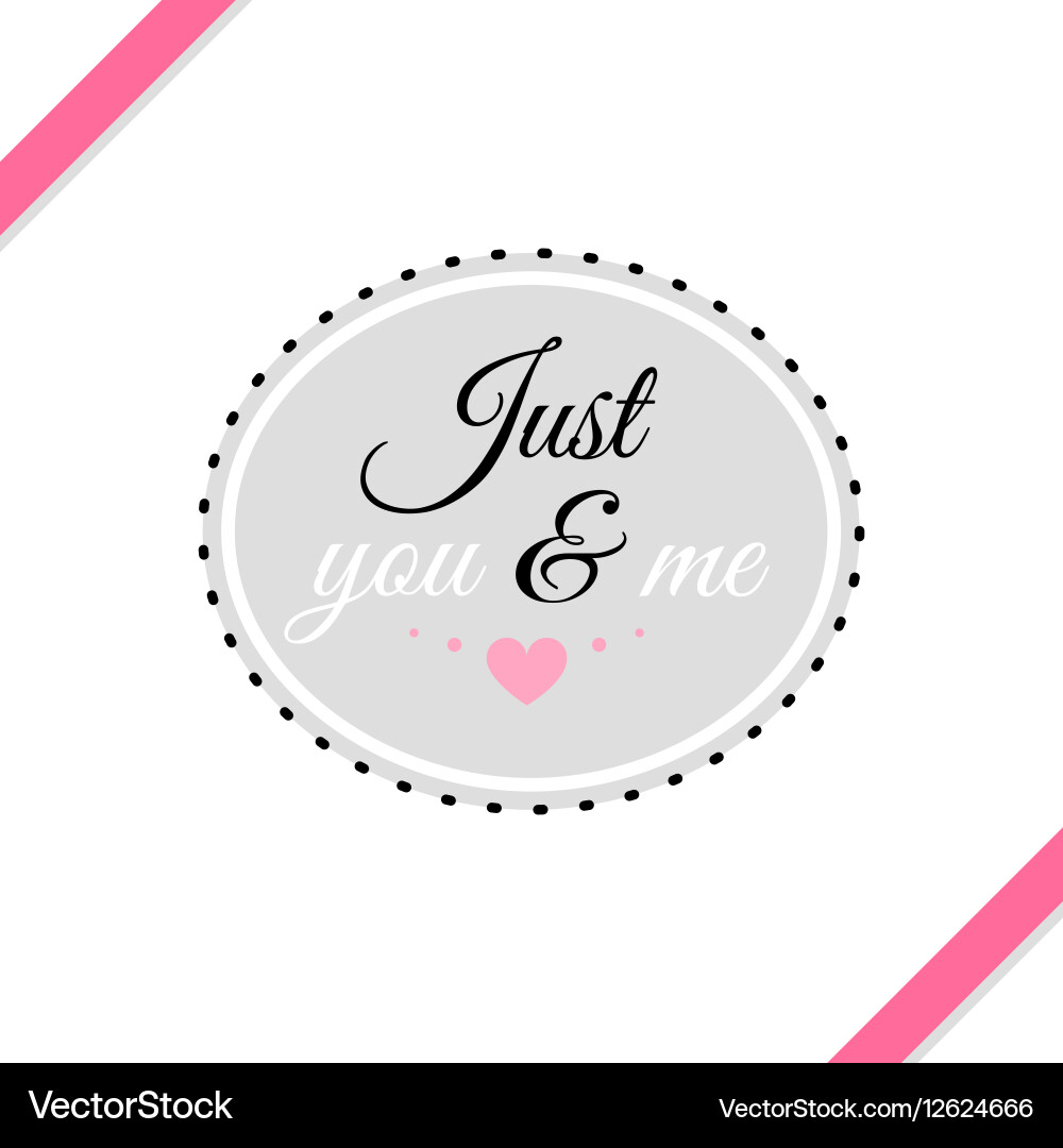 You and me greeting card Royalty Free Vector Image