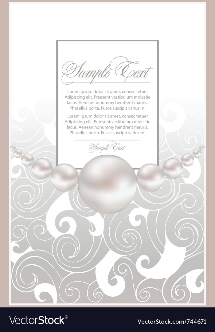 Background pearls Royalty Free Vector Image - VectorStock