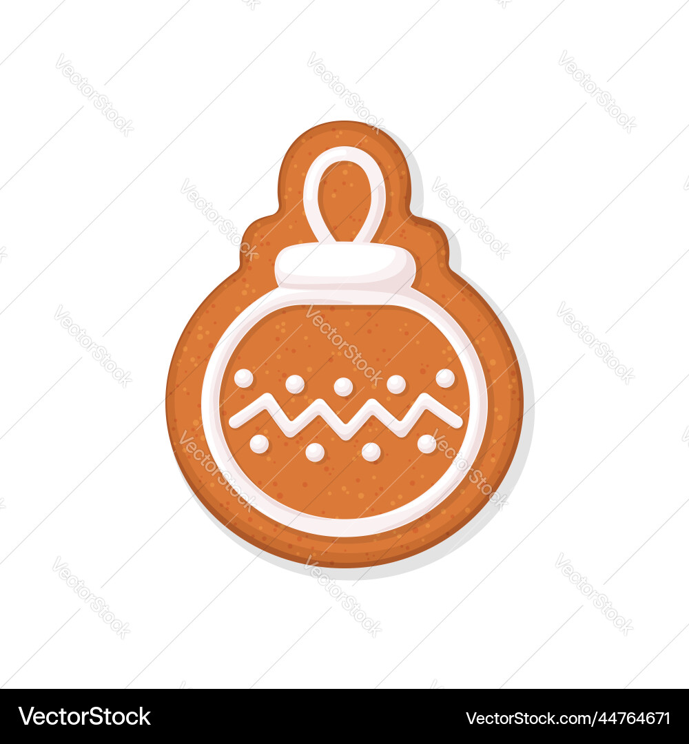 Bauble shaped christmas gingerbread cookies Vector Image