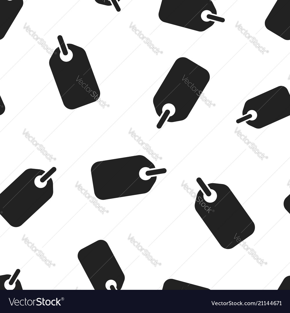 Empty tag icon seamless pattern background Vector Image
