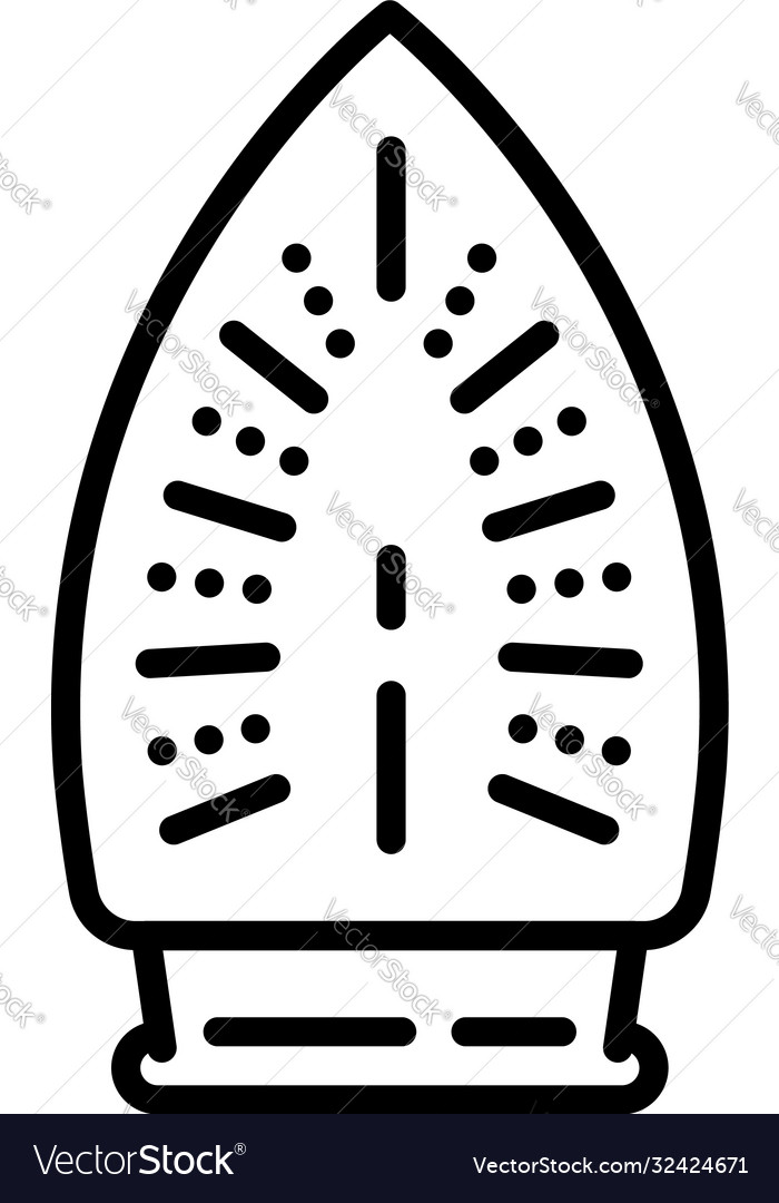 Flat Iron Icon Outline Style Royalty Free Vector Image