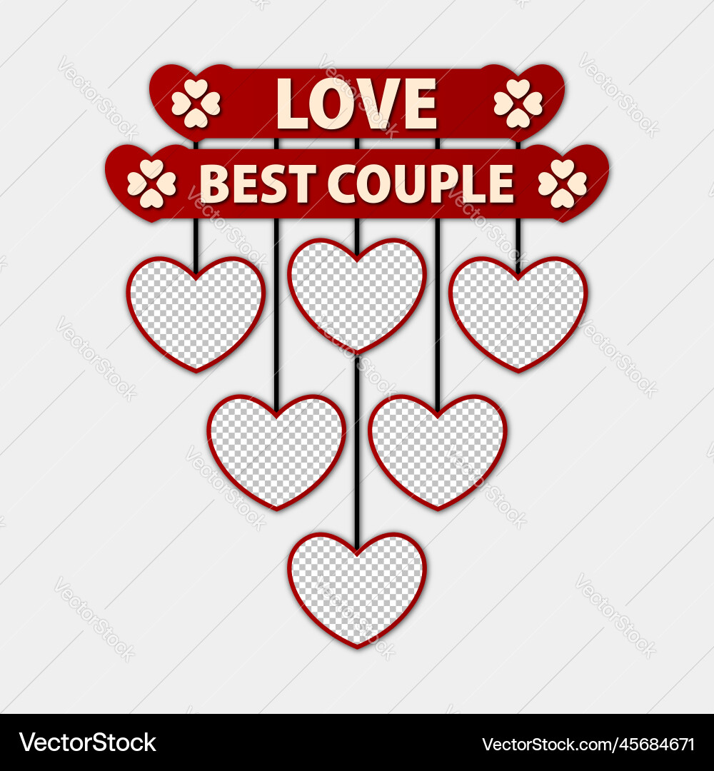 Happy valentines day frame Royalty Free Vector Image