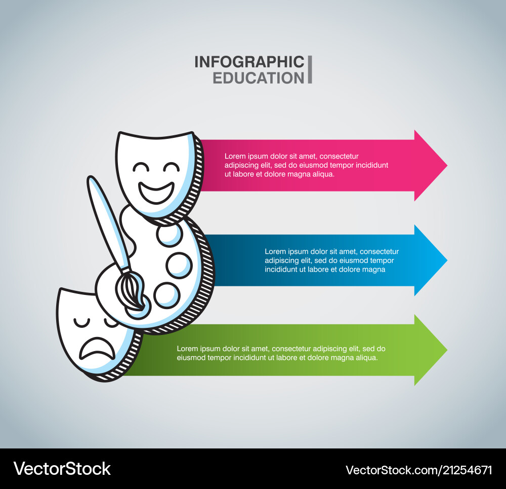 Infographic education presentation icons Vector Image
