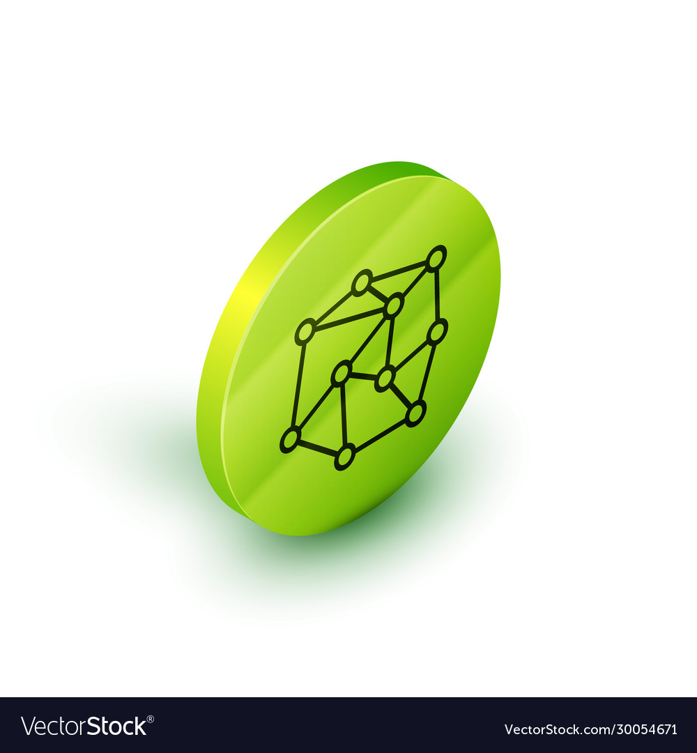 Isometric line neural network icon isolated Vector Image Isometric line neural network icon isolated Vector Image