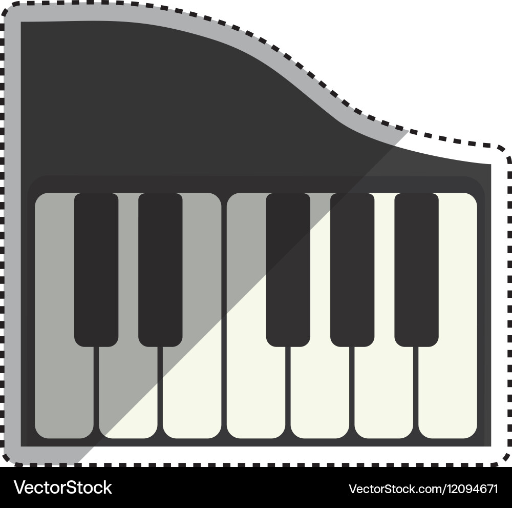 Piano music instrument Royalty Free Vector Image