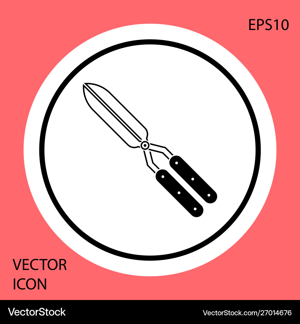 Black gardening handmade scissors for trimming Vector Image