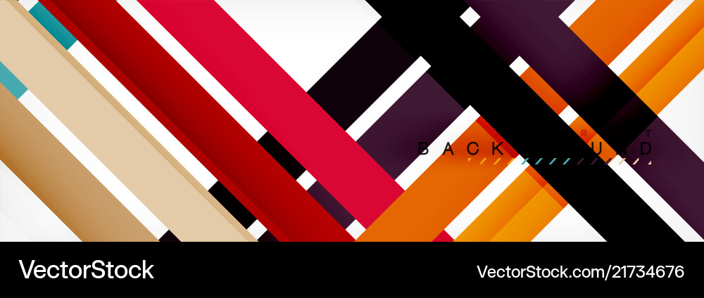 Color stripes and lines geometric abstract Vector Image