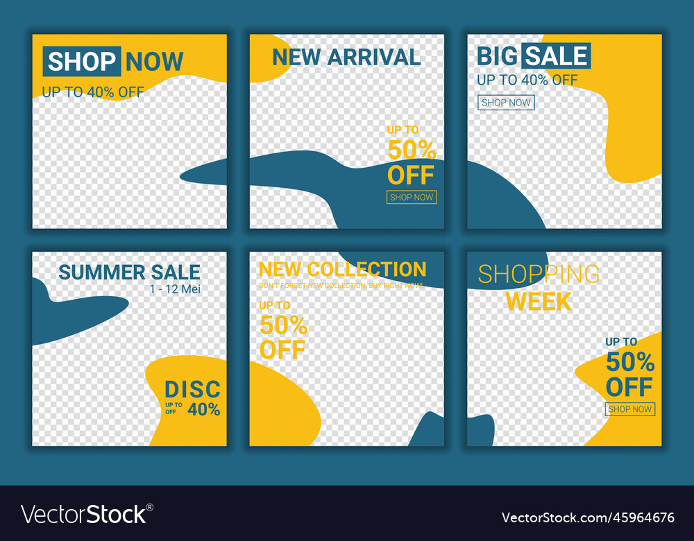 Editable collection background template Royalty Free Vector