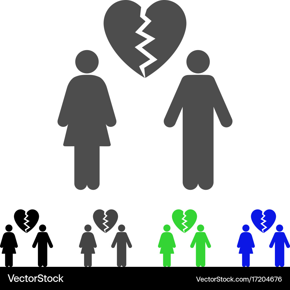 Family divorce icon Royalty Free Vector Image - VectorStock
